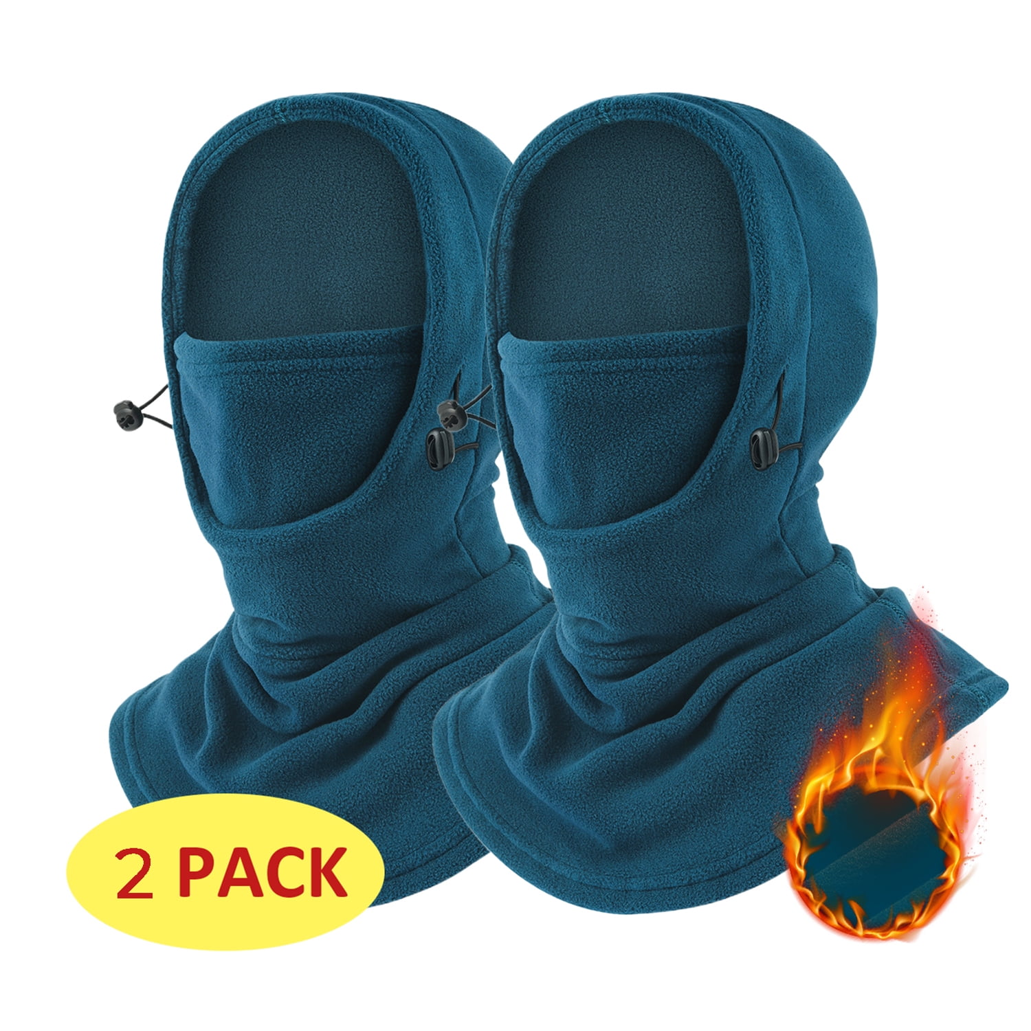 2 Pack Full Cover Face Balaclava Ski Mask for Men Women Windproof ...