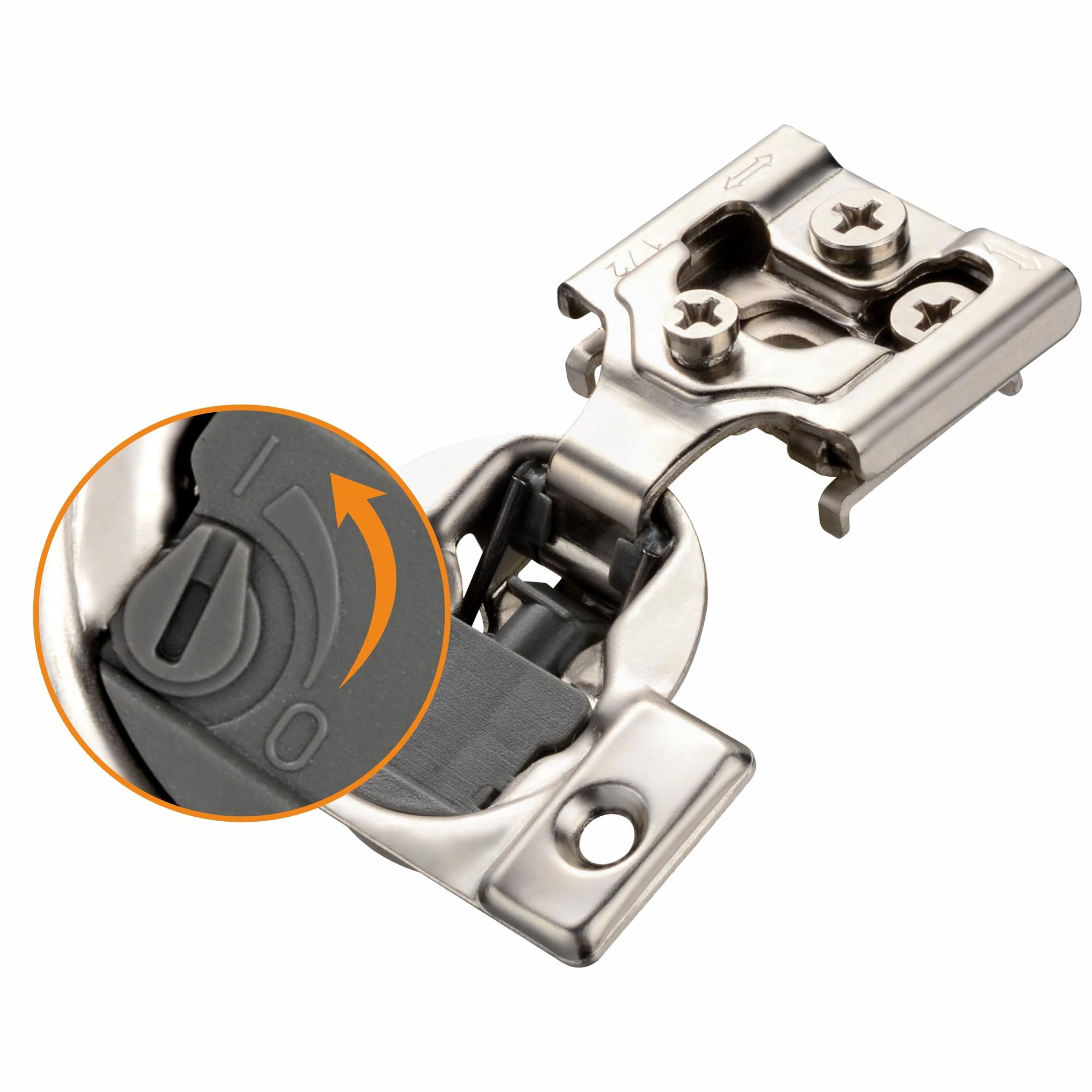 2 Pack Full Overlay Frameless Soft Close Concealed European Hinges for ...