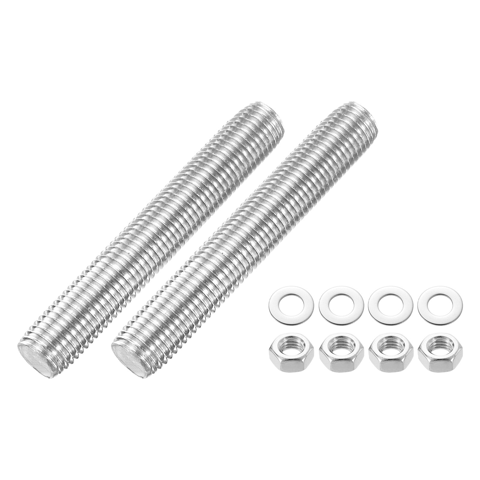 2 Pack Fully Threaded Rod, M16 x 100mm 201 Stainless Steel Right Hand ...