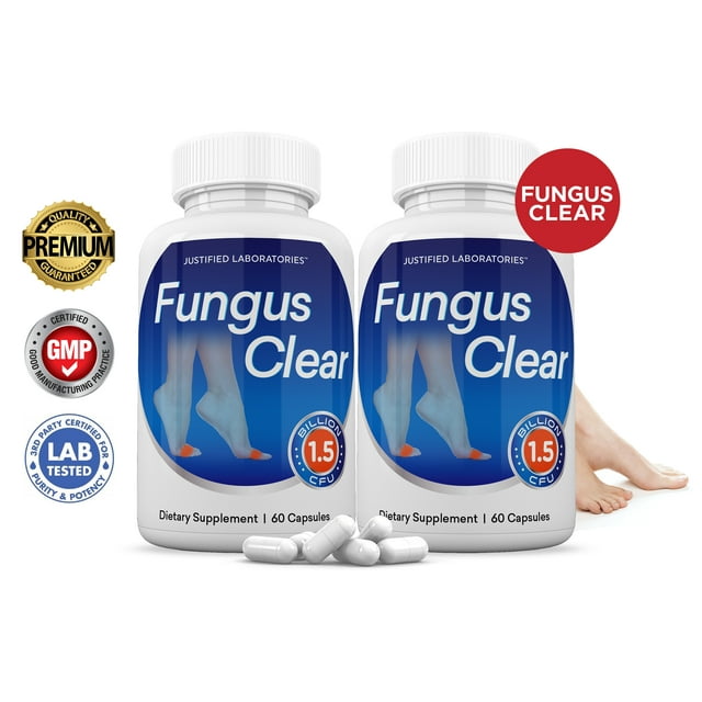 (2 Pack) Fungus Clear Probiotic 1.5 Billion CFU Supplement Pills ...