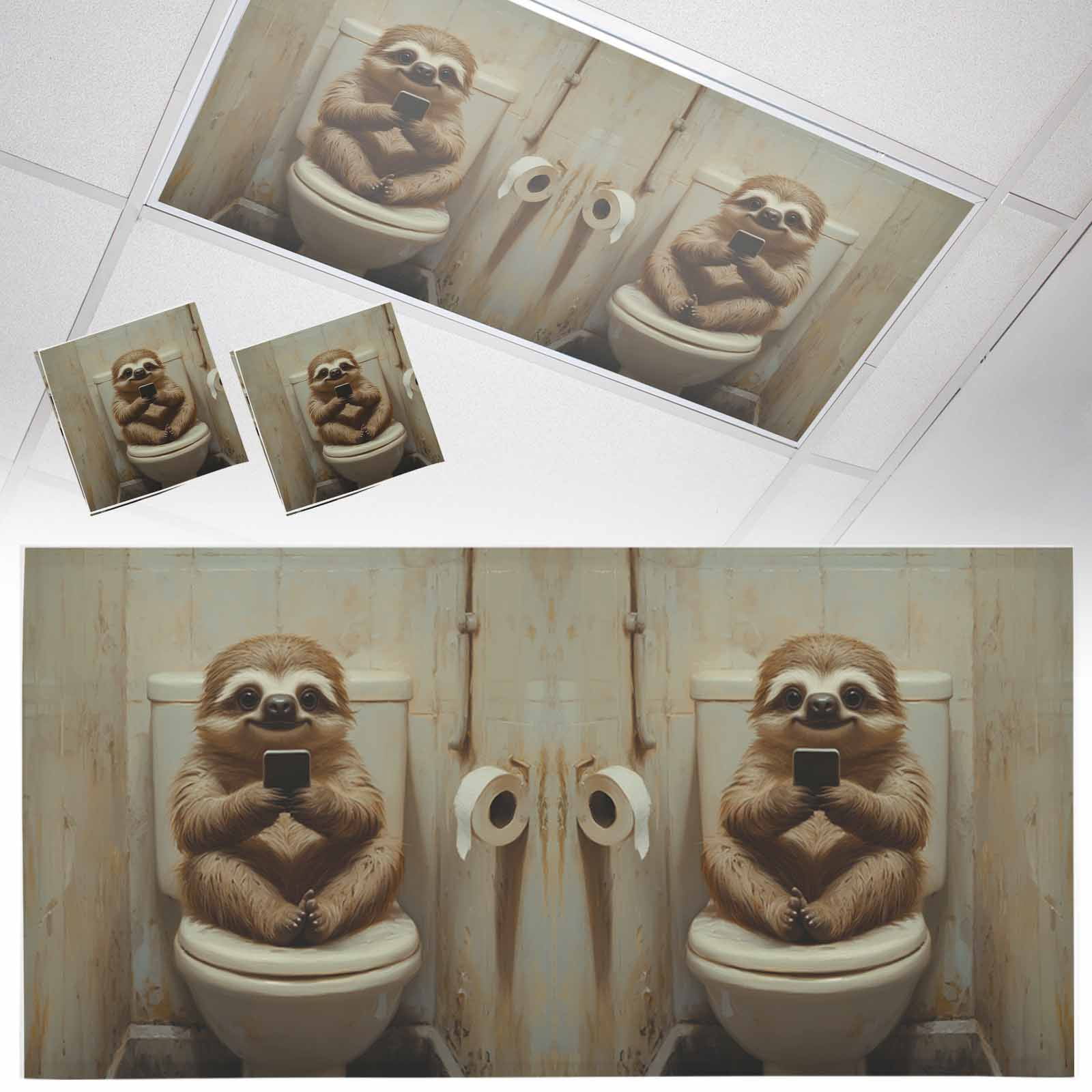 2 Pack Funny Animal Fluorescent Light Covers for Ceiling Lights Sloth ...