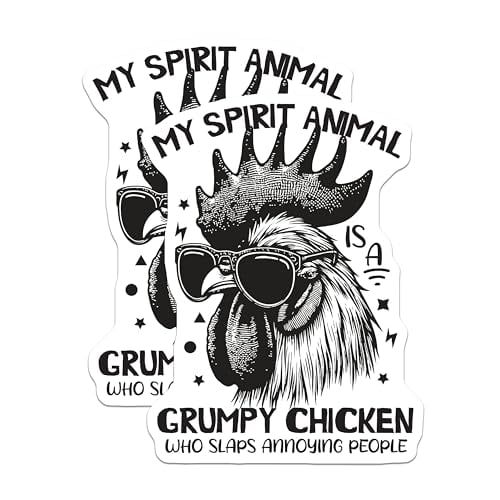 (2 Pack) Funny Animal Magnets - Grumpy Chicken Magnets - Annoying ...