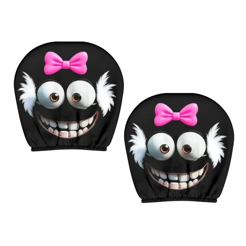 2 Pack Funny Car Accessories Elastic Headrest Pillow Covers For Trucks ...