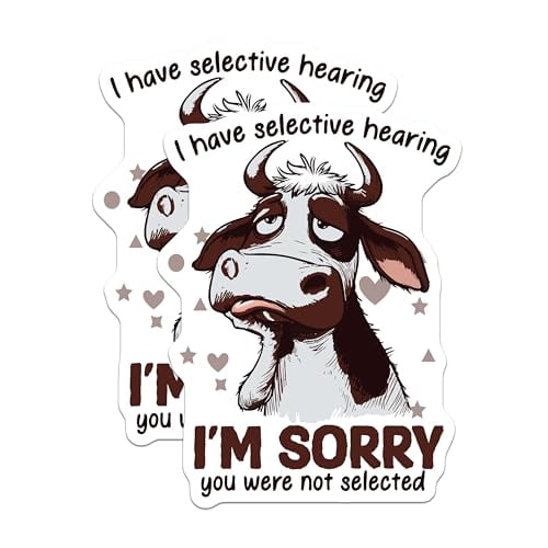 (2 Pack) Funny Cow Magnets - Selective Hearing Magnets - I'm Sorry ...