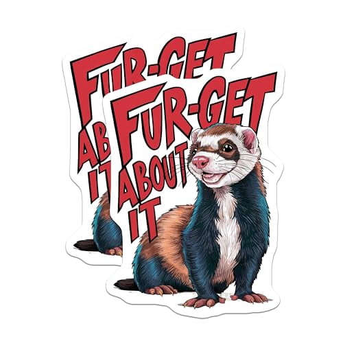 (2 Pack) Furget About It Ferret Magnets - Funny Animal Magnets - Cute ...
