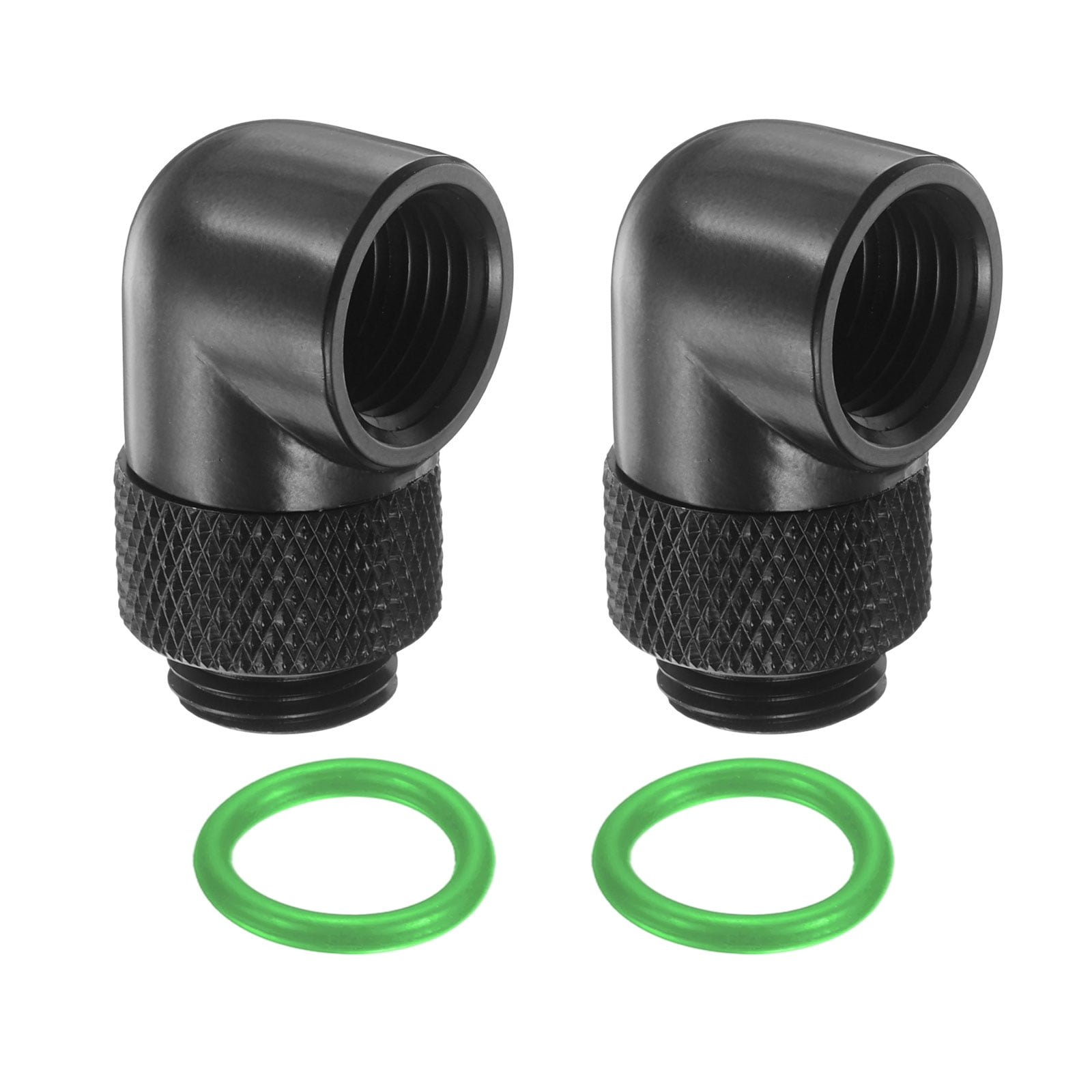 2-Pack G1/4" Male to Female Extender Connector, 90° Rotary Elbow ...