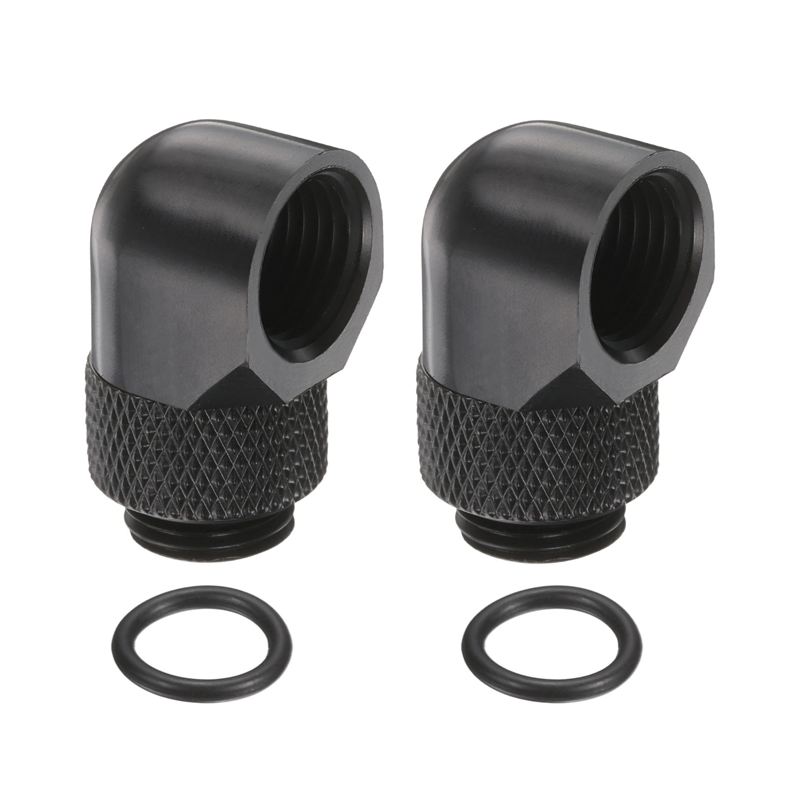 2-Pack G1/4" Thread Male to Female Extender Connector, 90° Rotary Elbow ...