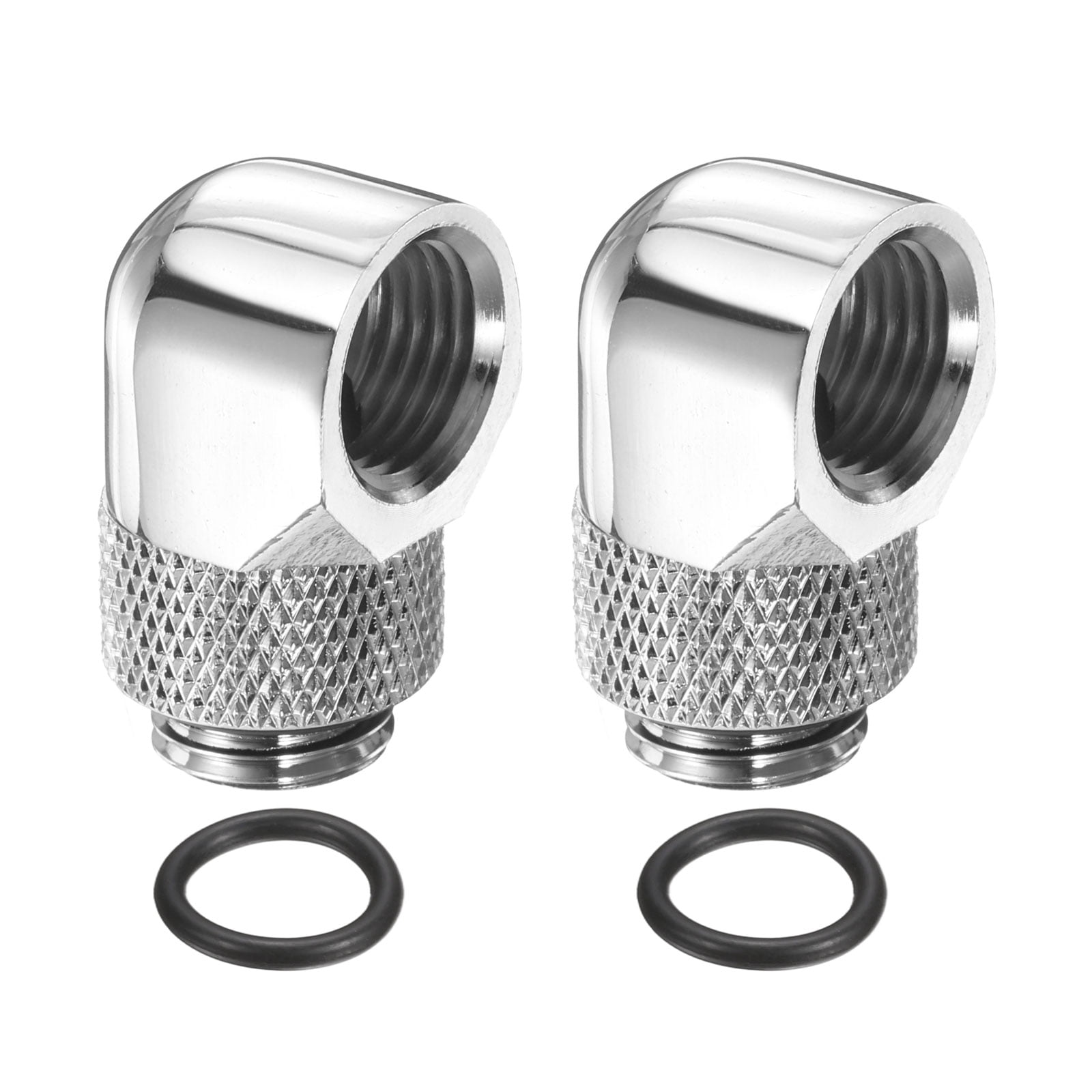 2-Pack G1/4" Thread Male to Female Extender Connector, 90° Rotary Elbow ...