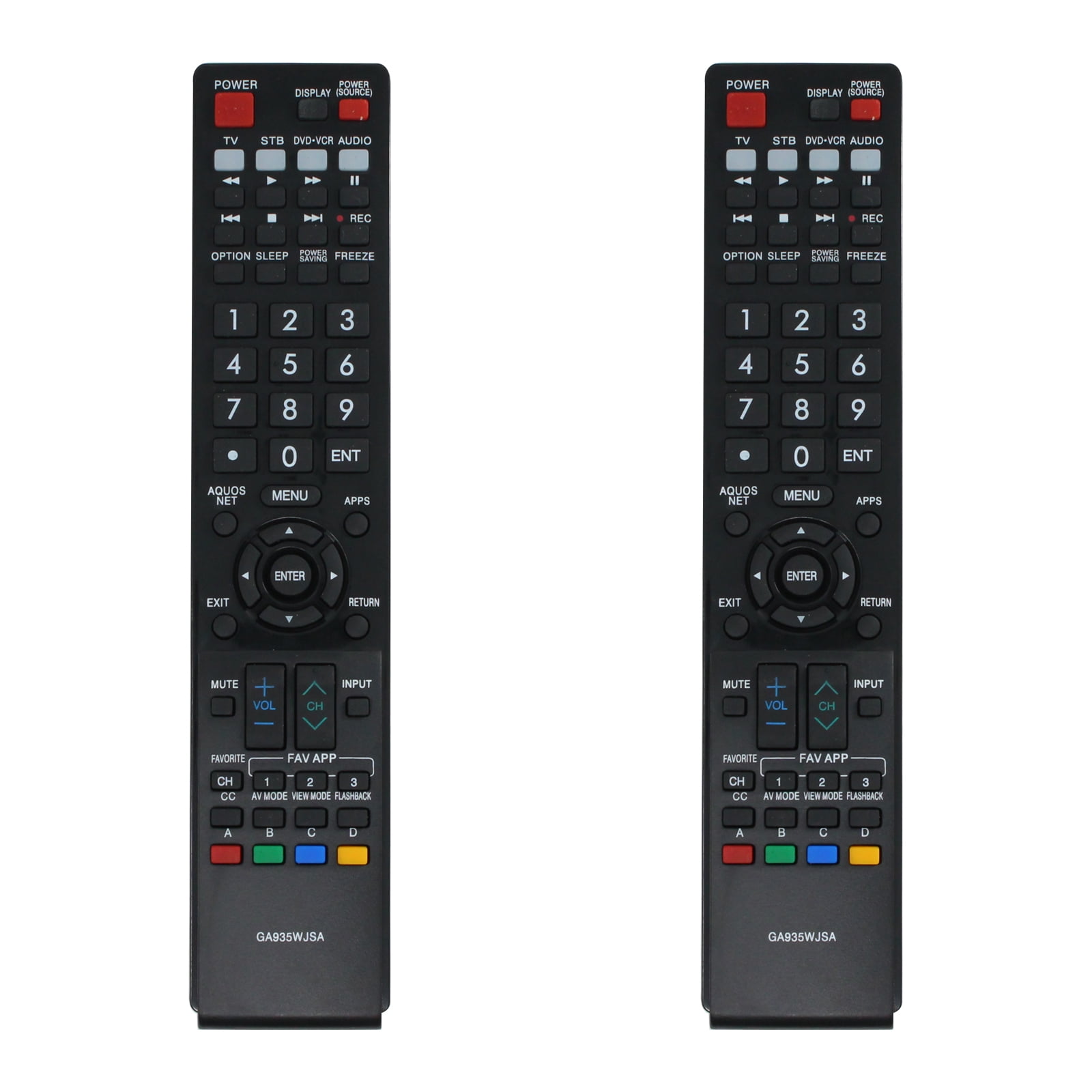 2-Pack GA935WJSA Remote Control Replacement - Compatible with Sharp ...