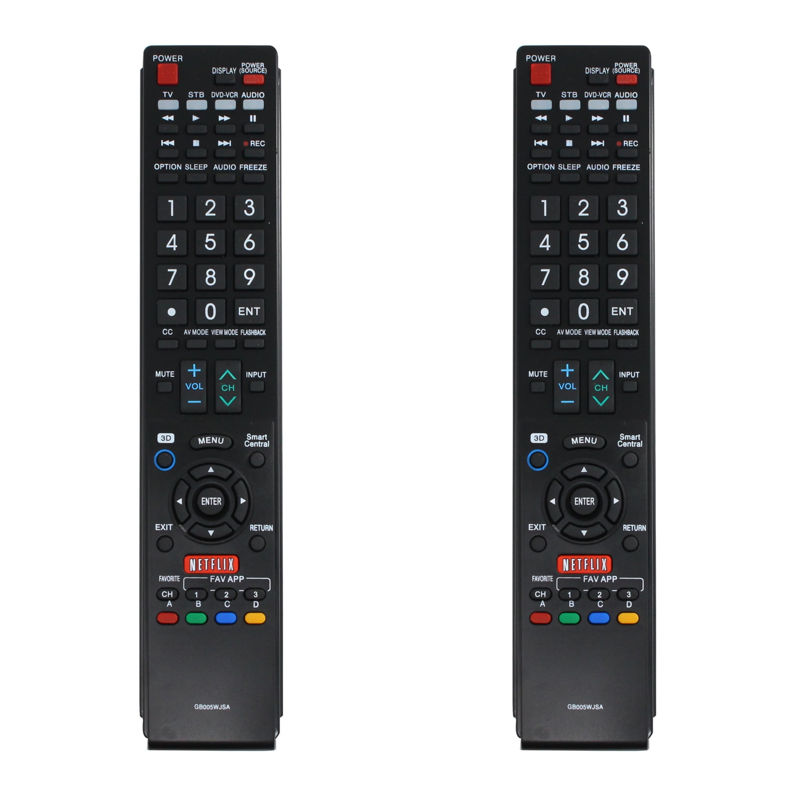 2-Pack GB005WJSA Remote Control Replacement - Compatible with Sharp ...