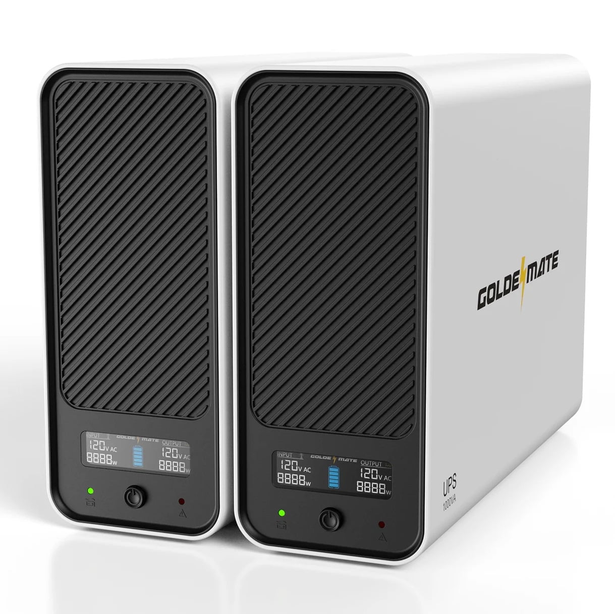 2 Pack GOLDENMATE UPS 1000VA/800W UPS Battery Backup and Surge ...