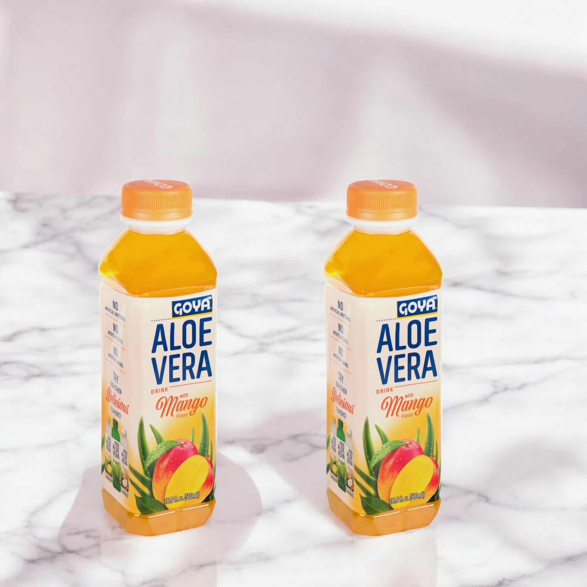 ( 2 Pack ) GOYA Aloe Vera Drink with Mango Flavor 16.9 fl oz. - Walmart.com