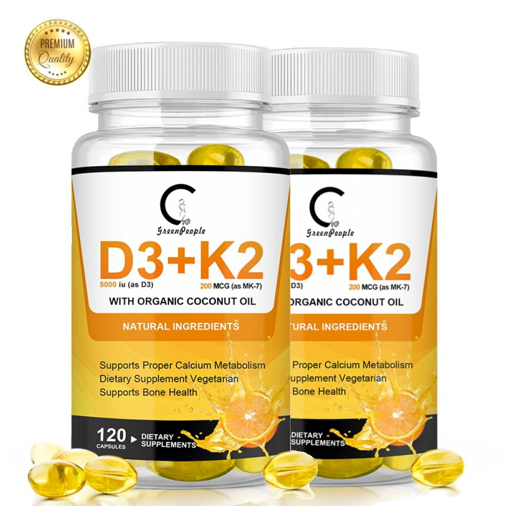 Gpgp Greenpeople Vitamin D3 5000 Iu K2 200mcg Mk7 Bone Heart
