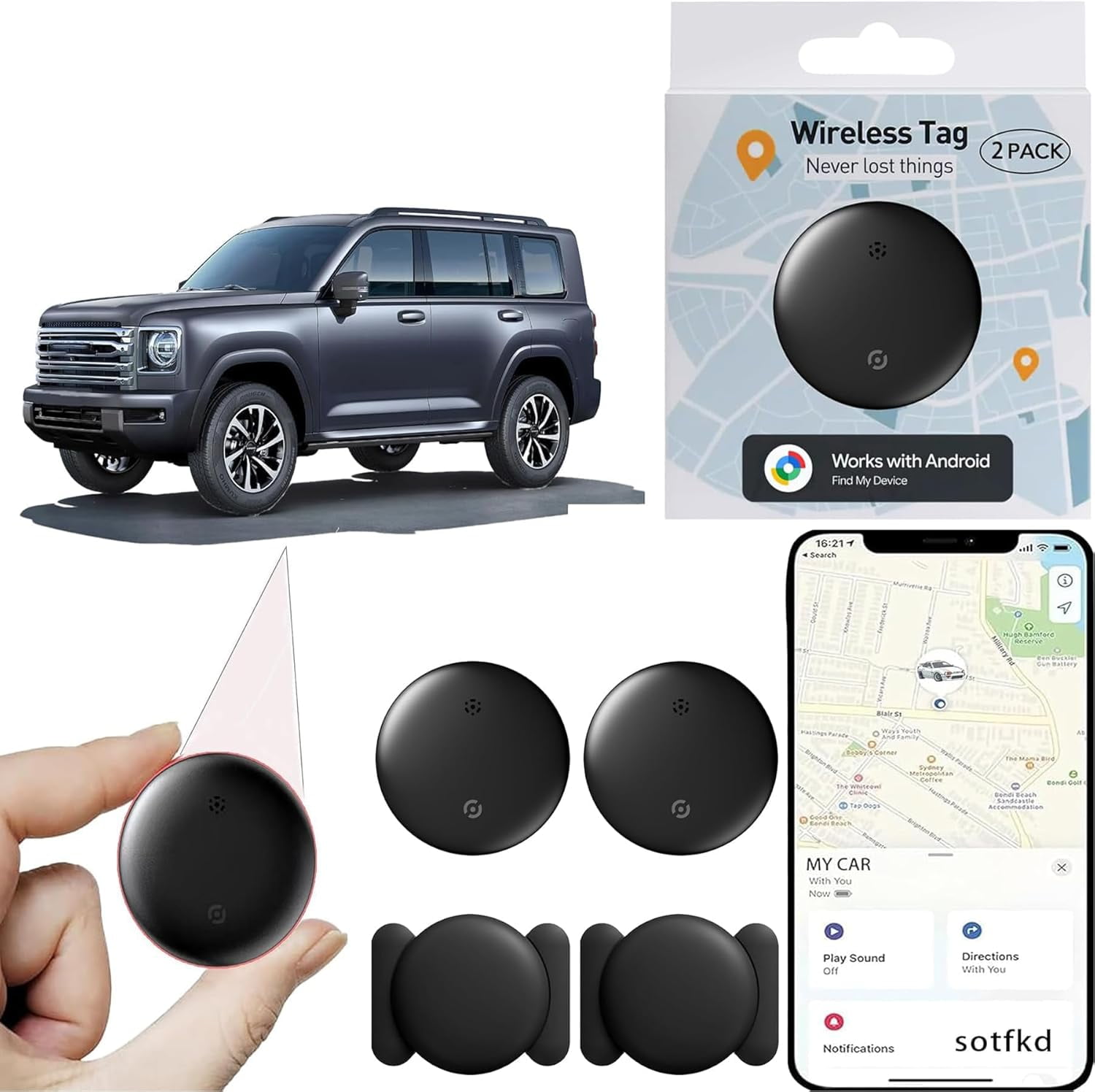2 Pack GPS Tracker for Vehicles,Car Tracker Device Hidden,Tracker ...