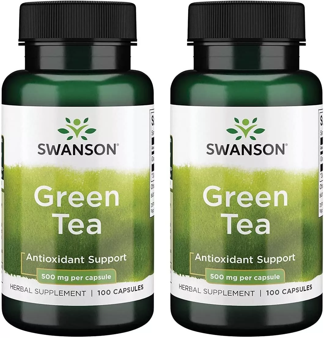 2 Pack GREEN TEA Leaf powder 500mg, 200 Caps (2x100) Antioxidant Rich ...