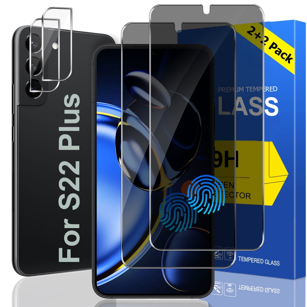 2 Pack Galaxy S22 Plus Privacy Screen Protector-2 Pack Camera Lens ...