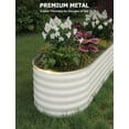 2-Pack Galvanized Steel Raised Garden Beds – Oval Wave Planter Boxes ...