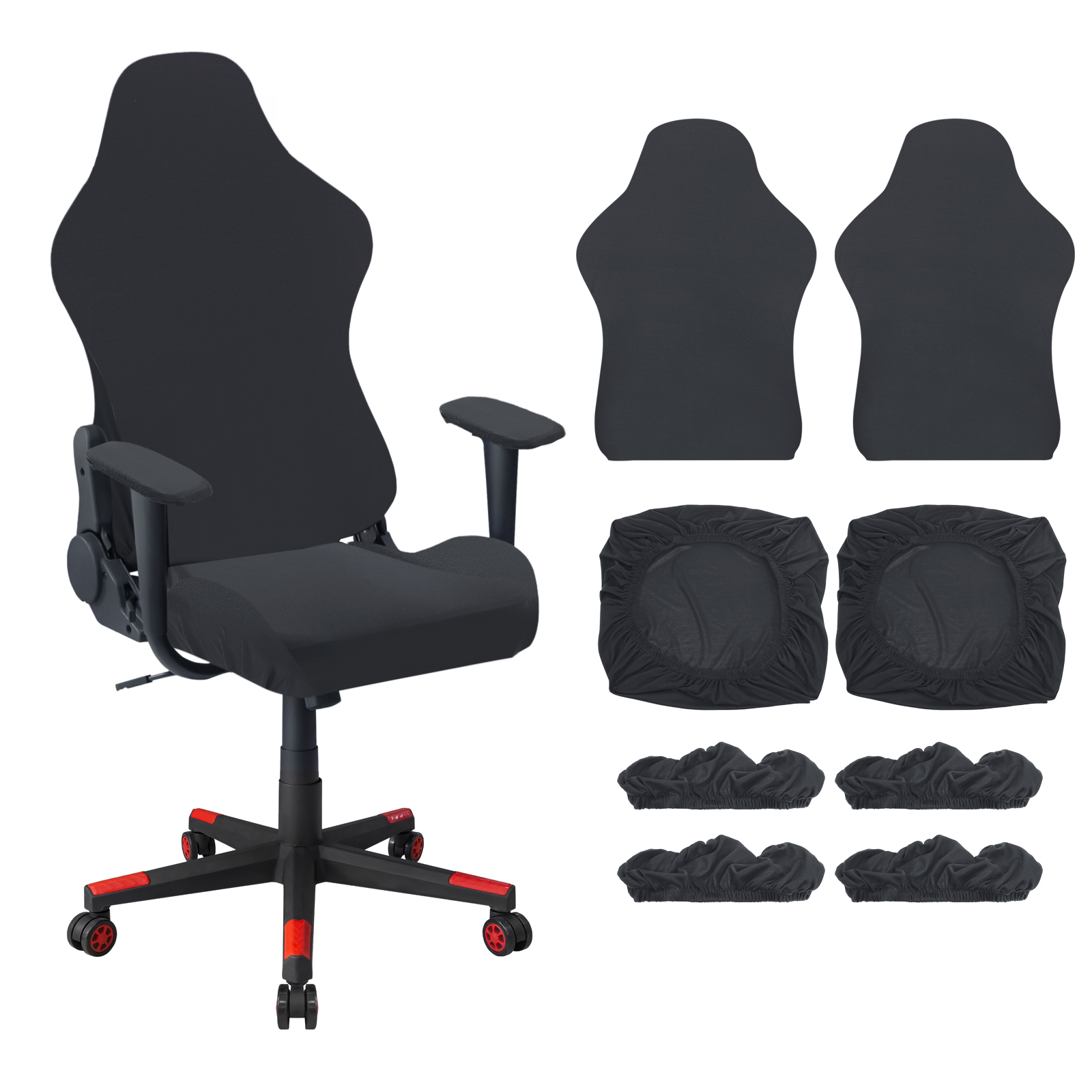 2 Pack Gaming Chair Covers, Stretchable Office Computer Chair Slipcover ...