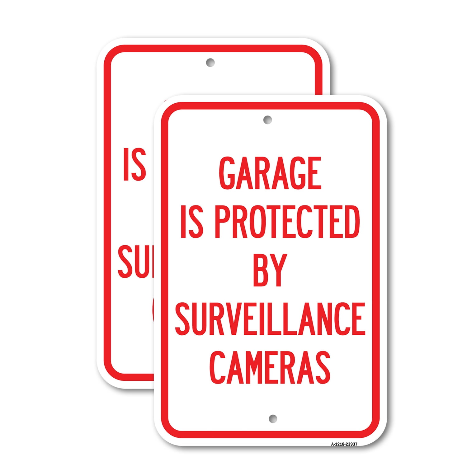 (2 Pack) Garage Is Protected by Surveillance Cameras | 18" X 24" Heavy ...