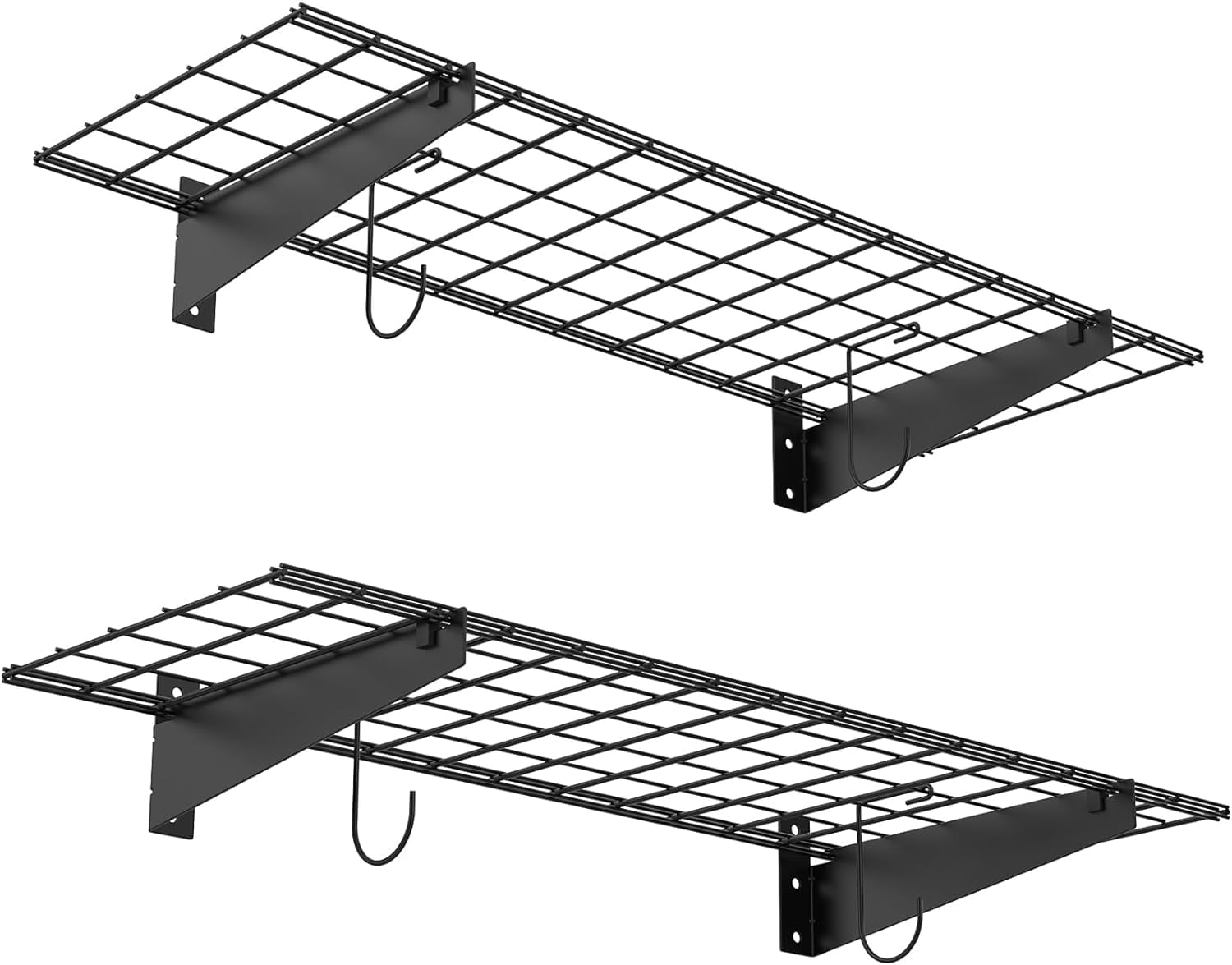 2 Pack Garage Storage System Shelves, 15" x 45" Wall Mounted Wire ...