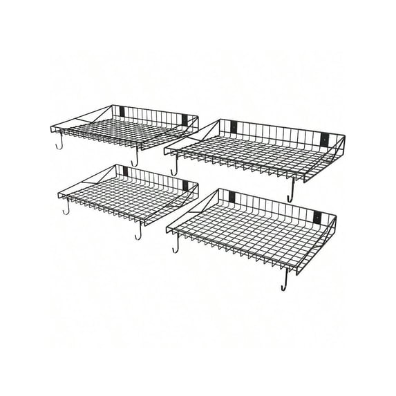 2 Pack Garage Wall Shelf, Wall Mounted Storage Shelves, Heavy Duty ...