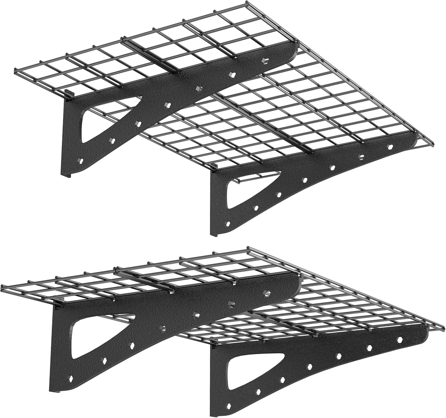 2-Pack Garage Wall Shelving, 2x4ft Walls Shelf Storage Rack, Sturdy ...
