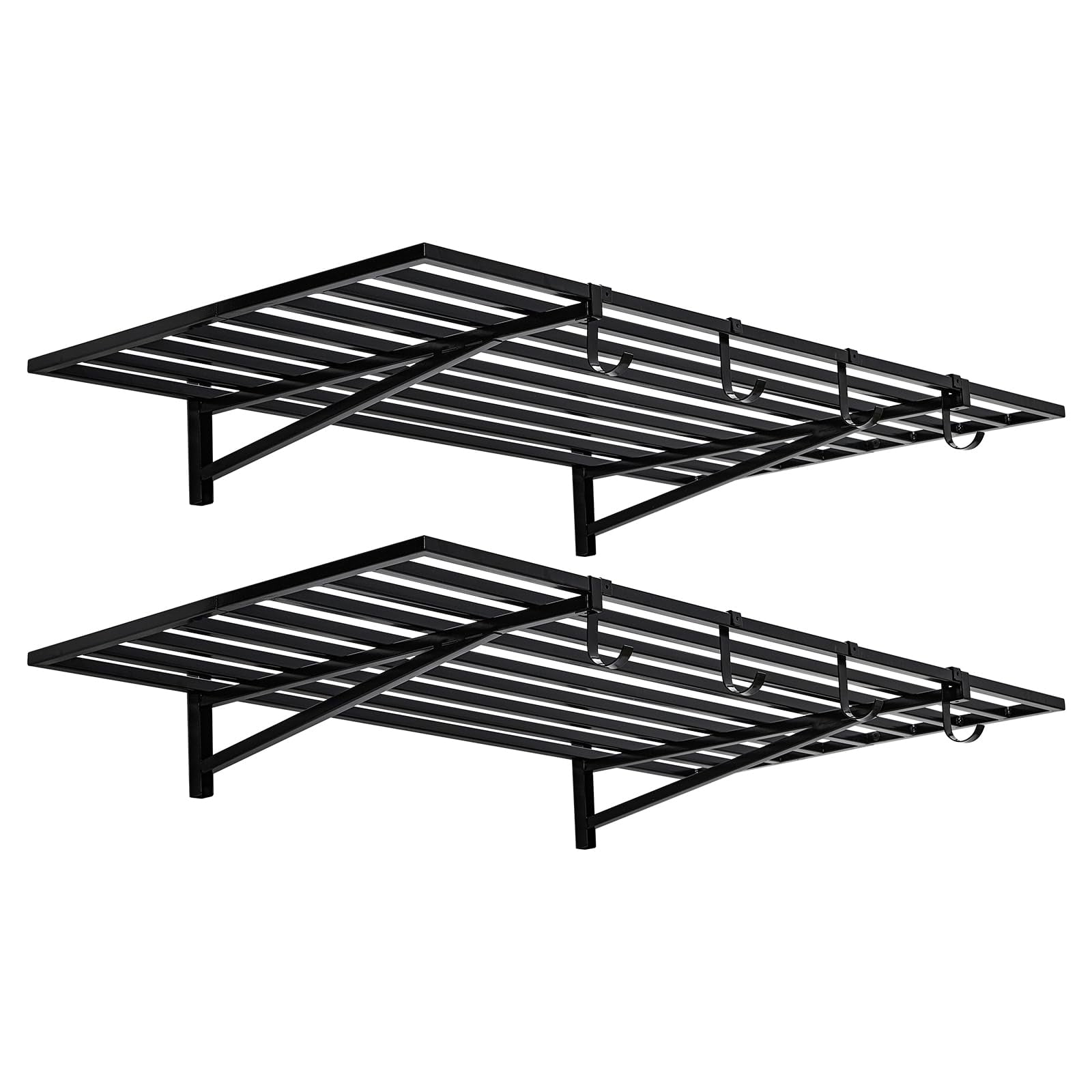 2-Pack Garage Wall Shelving, Garage Shelving, Wall Mounted Garage Wall ...