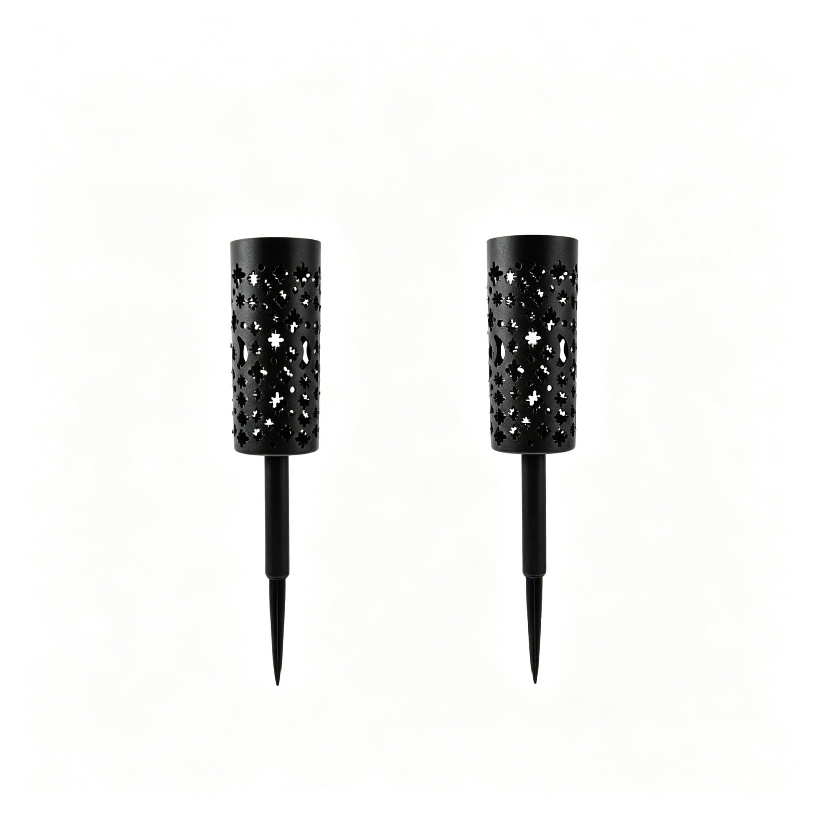 2-Pack Garden Flower Basket Ground Stakes, Hollow Design Lawn Decor for ...