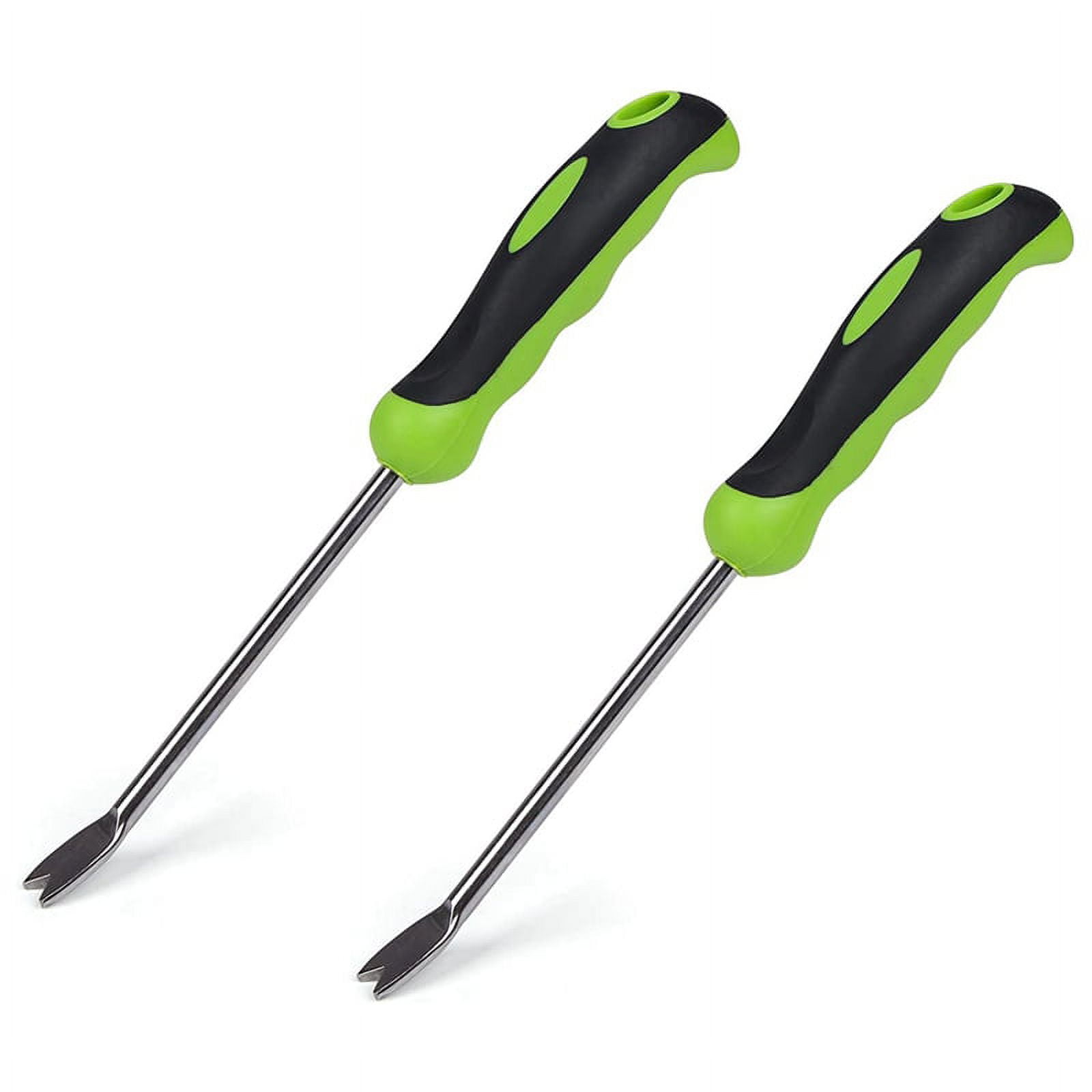 2 Pack Garden Hand Weeder Tool with Ergonomic Handle Stainless Steel ...