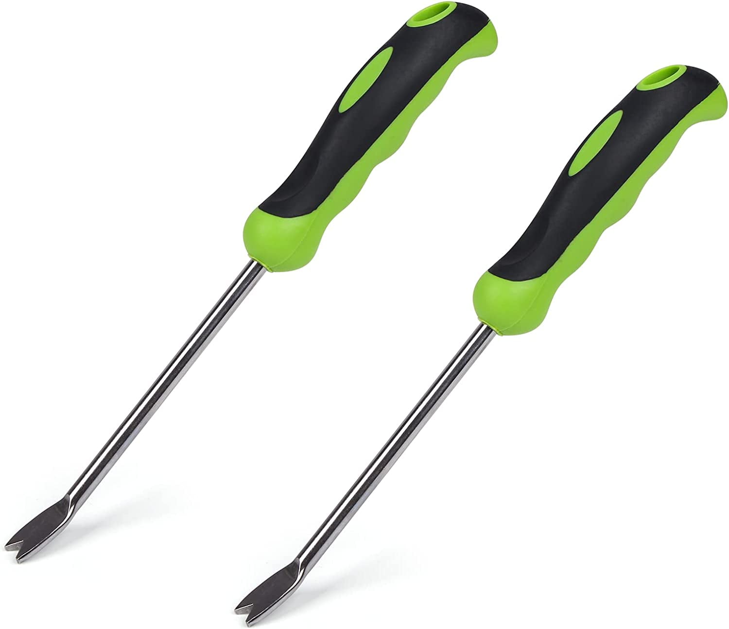 2 Pack Garden Hand Weeder Tool with Ergonomic Handle, Stainless Steel ...