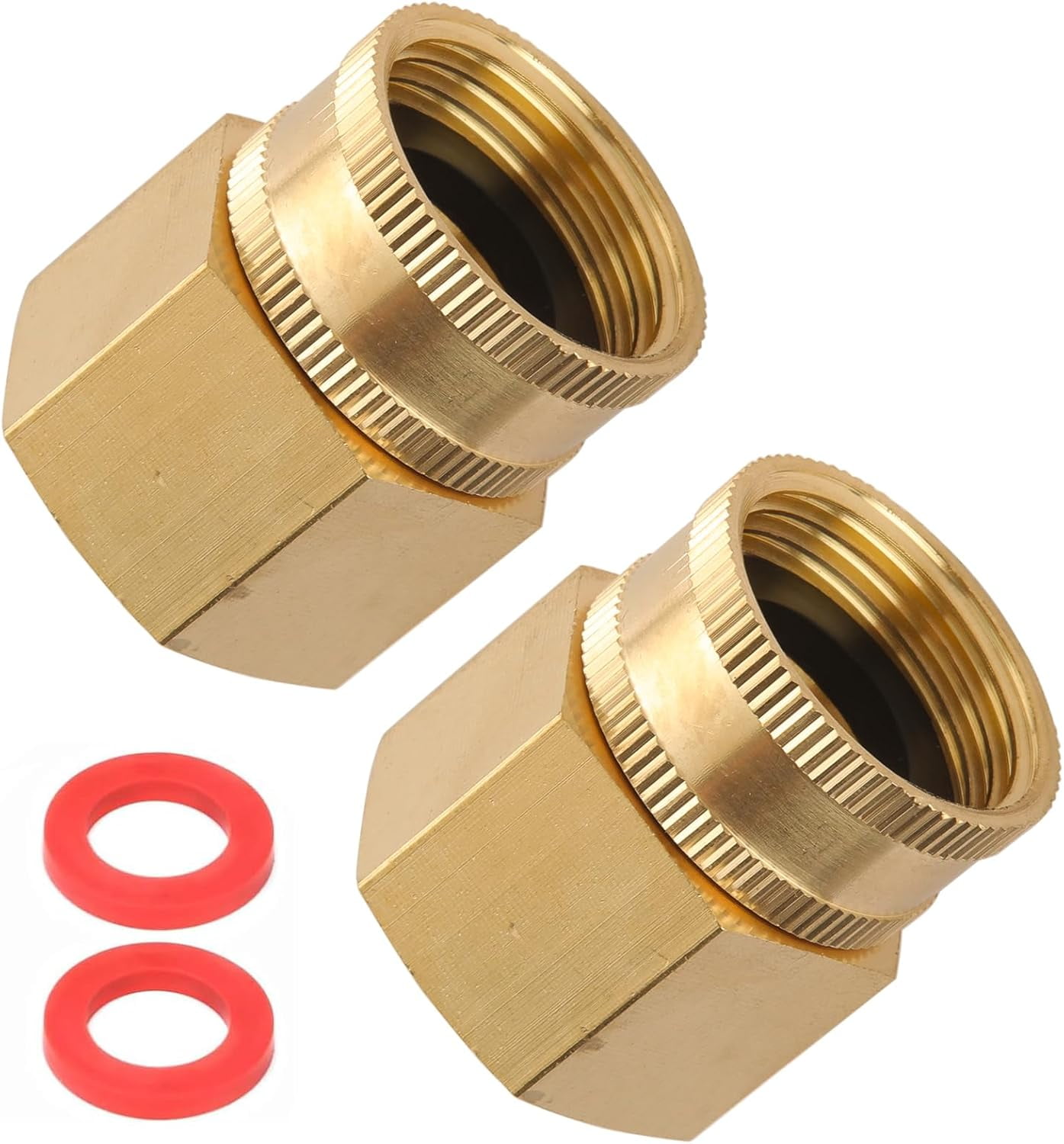 2 Pack Garden Hose Adapter,3/4" NPT X 3/4" GHT Connector with Dual ...