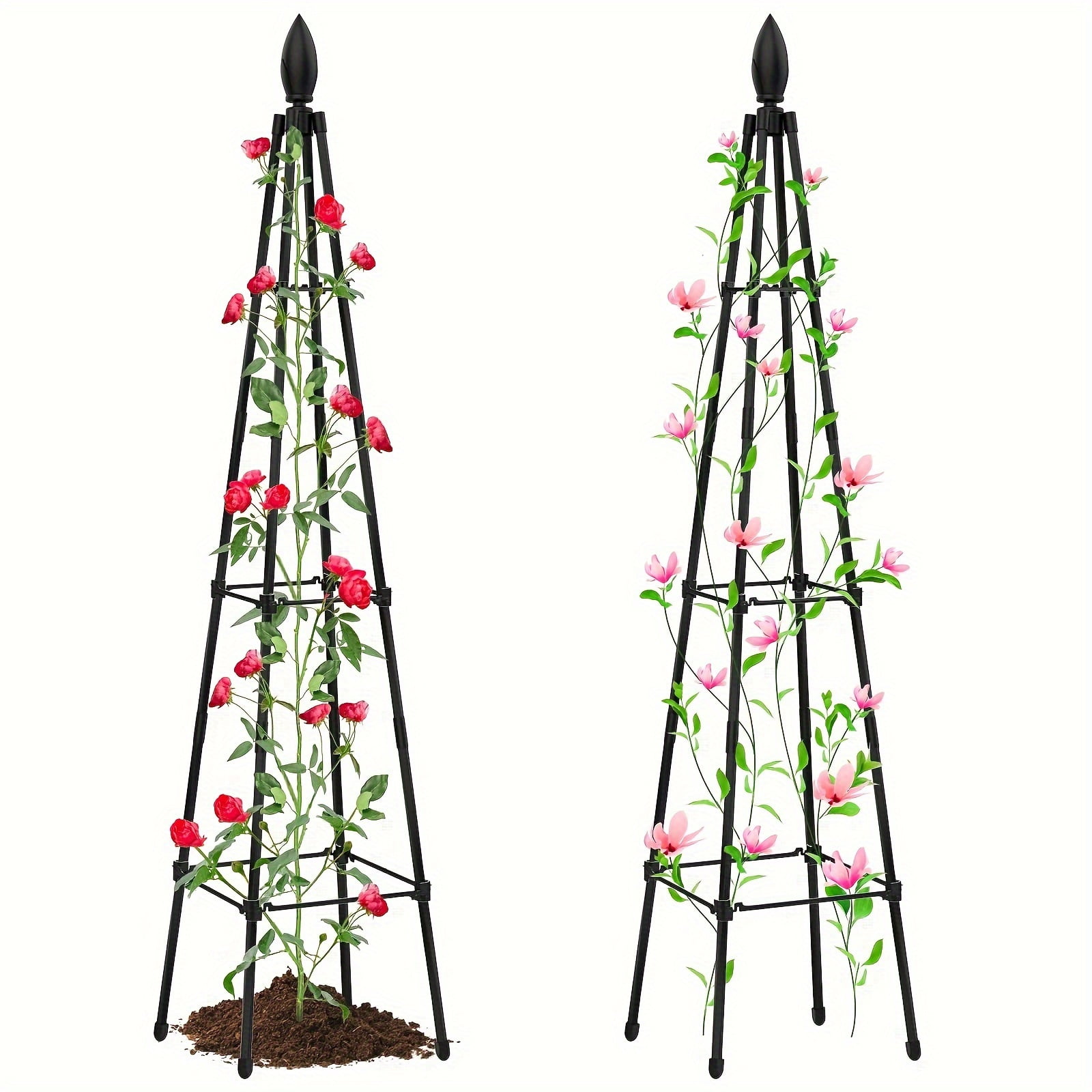 2 Pack Garden Obelisk Trellis - 47 Inch, Durable & Easy-to-Assemble ...