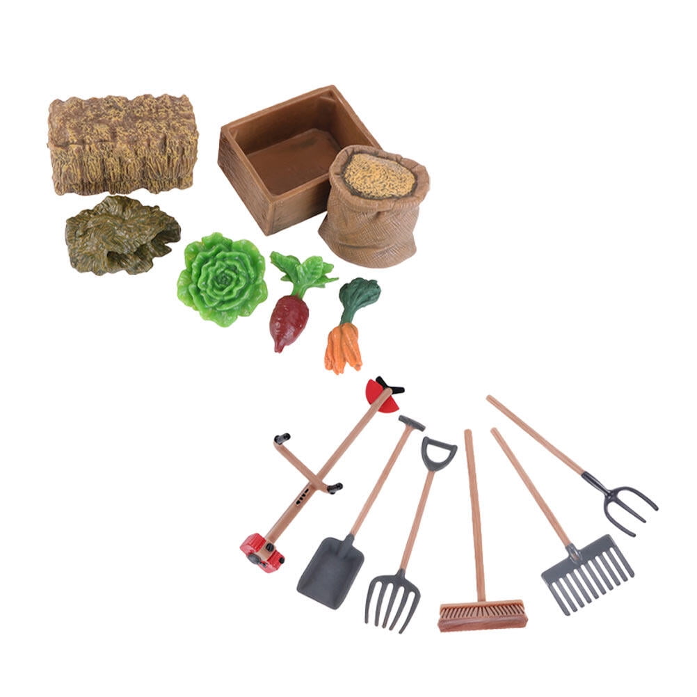 Hytrove Miniature Farm Tool Set Multi Children Room Decoration 26Pcs 2 ...