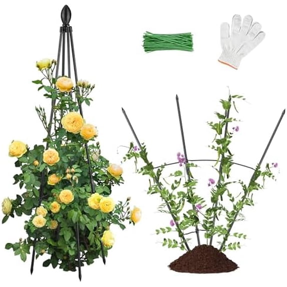 2 Pack Garden Trellis for Climbing Plants, Garden Trellis Rustproof ...