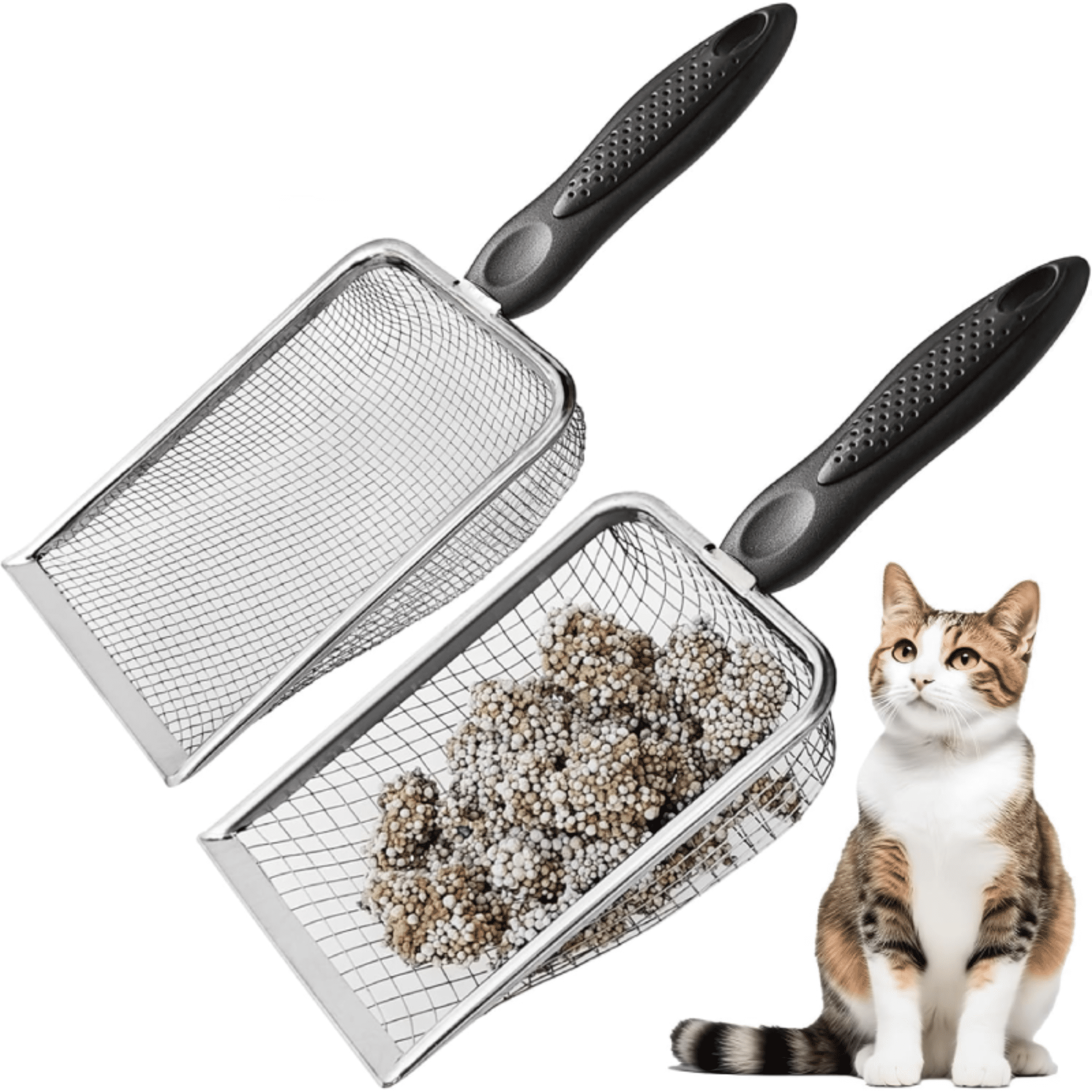 2 Pack Gardening Soil Sifter- Garden Sieve Sifter with Handle (3.8,5mm ...