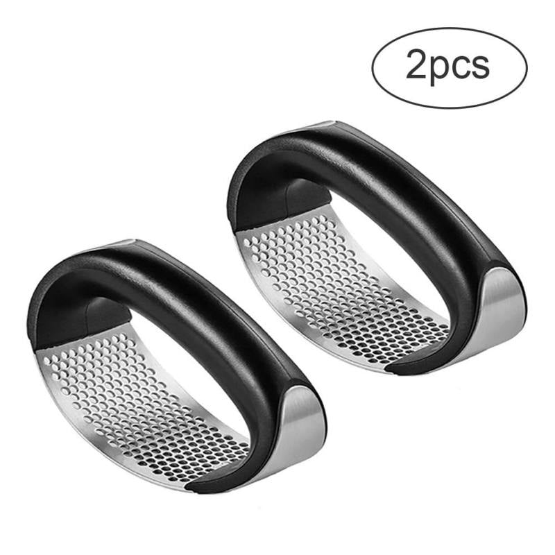 2 Pack Garlic Press Rocker Stainless Steel Garlic Crusher Squeezer ...