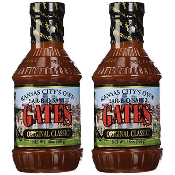 Gates BBQ, 2 Pack, Original Classic Barbecue Sauce, 18oz Bottles, Smoky ...