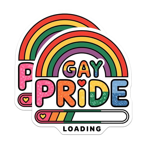 (2 Pack) Gay Pride Loading Magnets Magnets - LGBTQ Rainbow - Pride ...