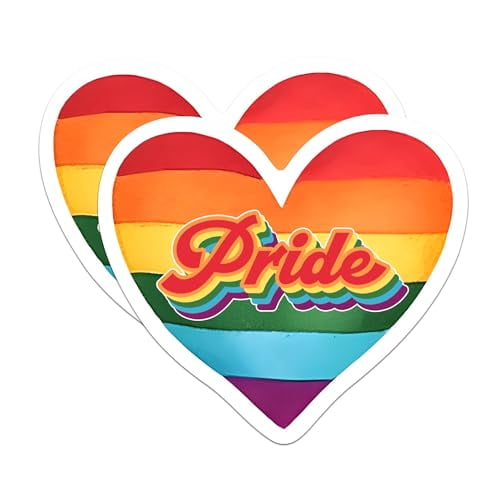 (2 Pack) Gay Pride Magnets - Cool Retro LGBTQ Magnet - 5" On Longest ...