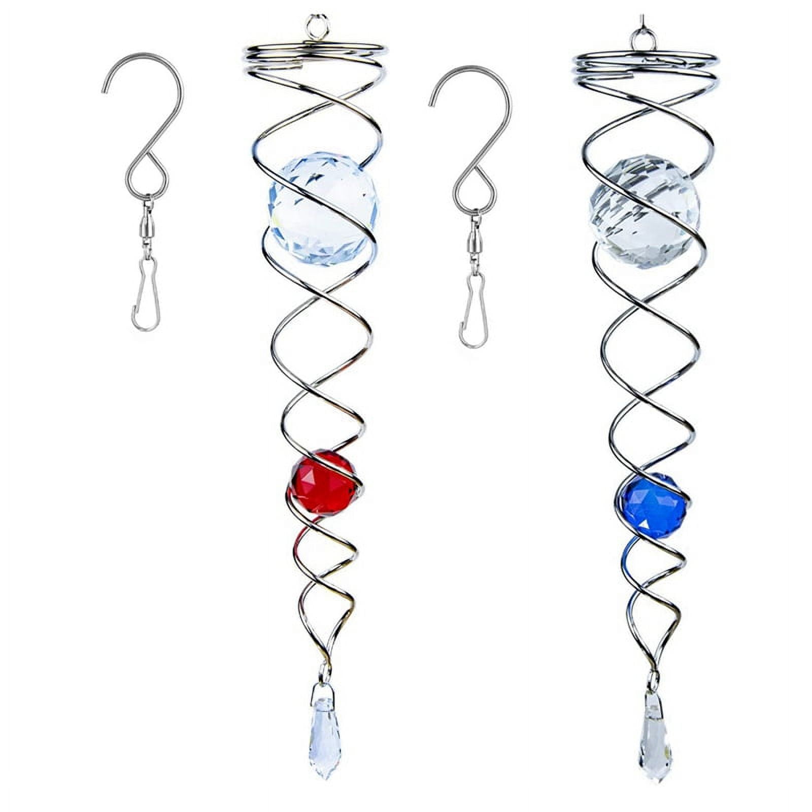 2 Pack Gazing Spiral Tail Wind Spinner Stabilizer Garden Spiral Tail ...