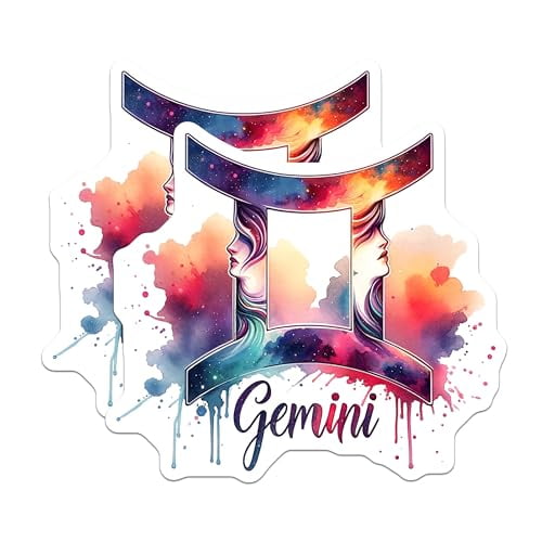 (2 Pack) Gemini Zodiac Art Magnets - Colorful Gemini Symbol - Astrology ...