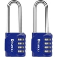 2 Pack General 2.6 Inch Long Shackle Combination Lock, 4 Digit Outdoor ...