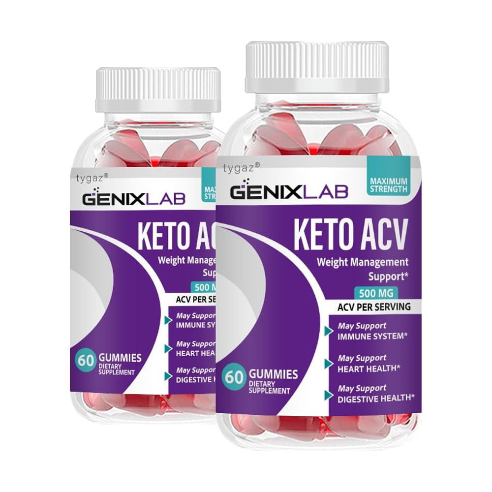(2 Pack) GenixLab Gummies - Genix Lab Keto + Apple Cider Vinegar Gummies - Walmart.com