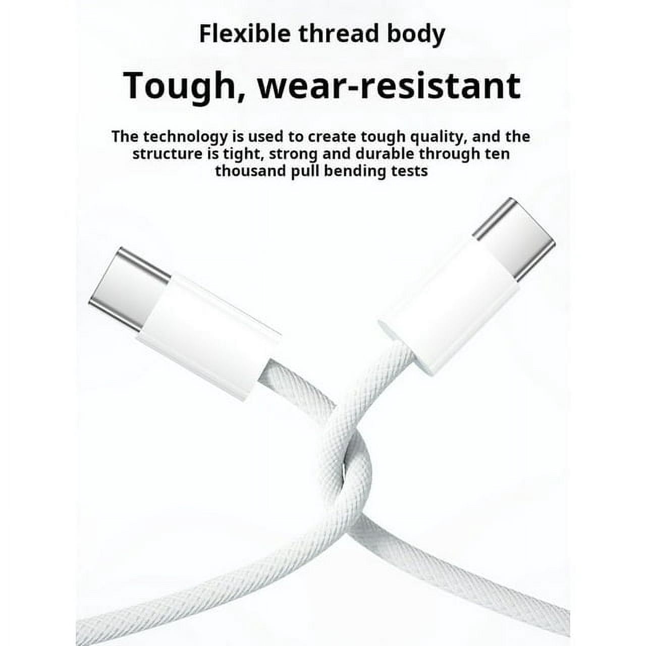 2 Pack Genuine Braided Apple USB-C to USB-C Cable Fast Charger -3ft ...
