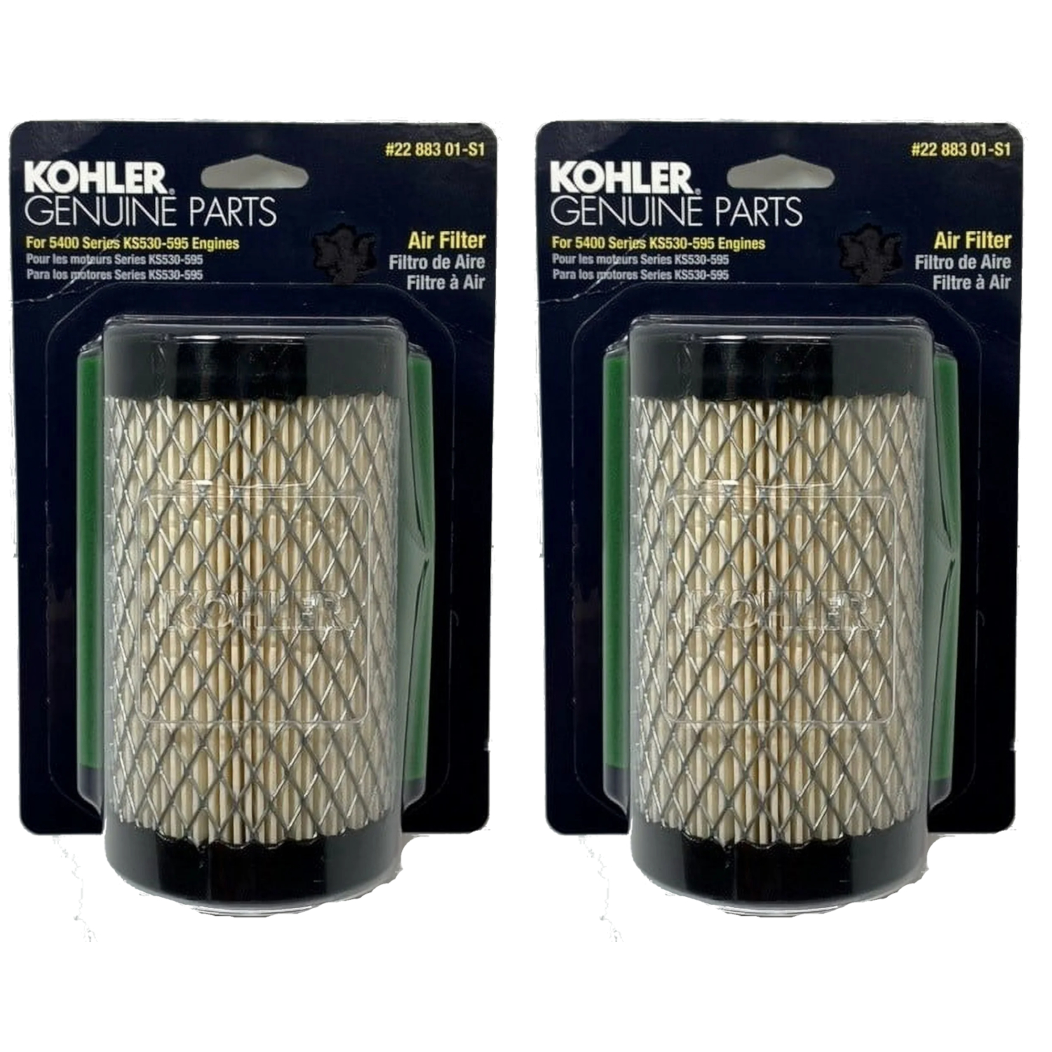 2 Pack Genuine Kohler 22-883-01-S1 Air & Pre Filter Kit OEM - Walmart.com