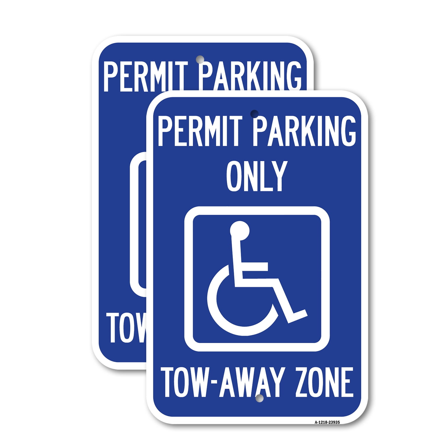 (2 Pack) Georgia ADA Handicapped Parking Sign Accessible Permit Parking ...