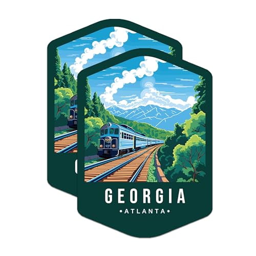 (2 Pack) Georgia State and Capitol Stickers - GA State Sticker - Choose ...