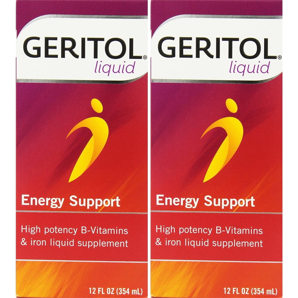 2 Pack Geritol liquid High Potency Vitamin & Iron Supplement 12oz Each ...