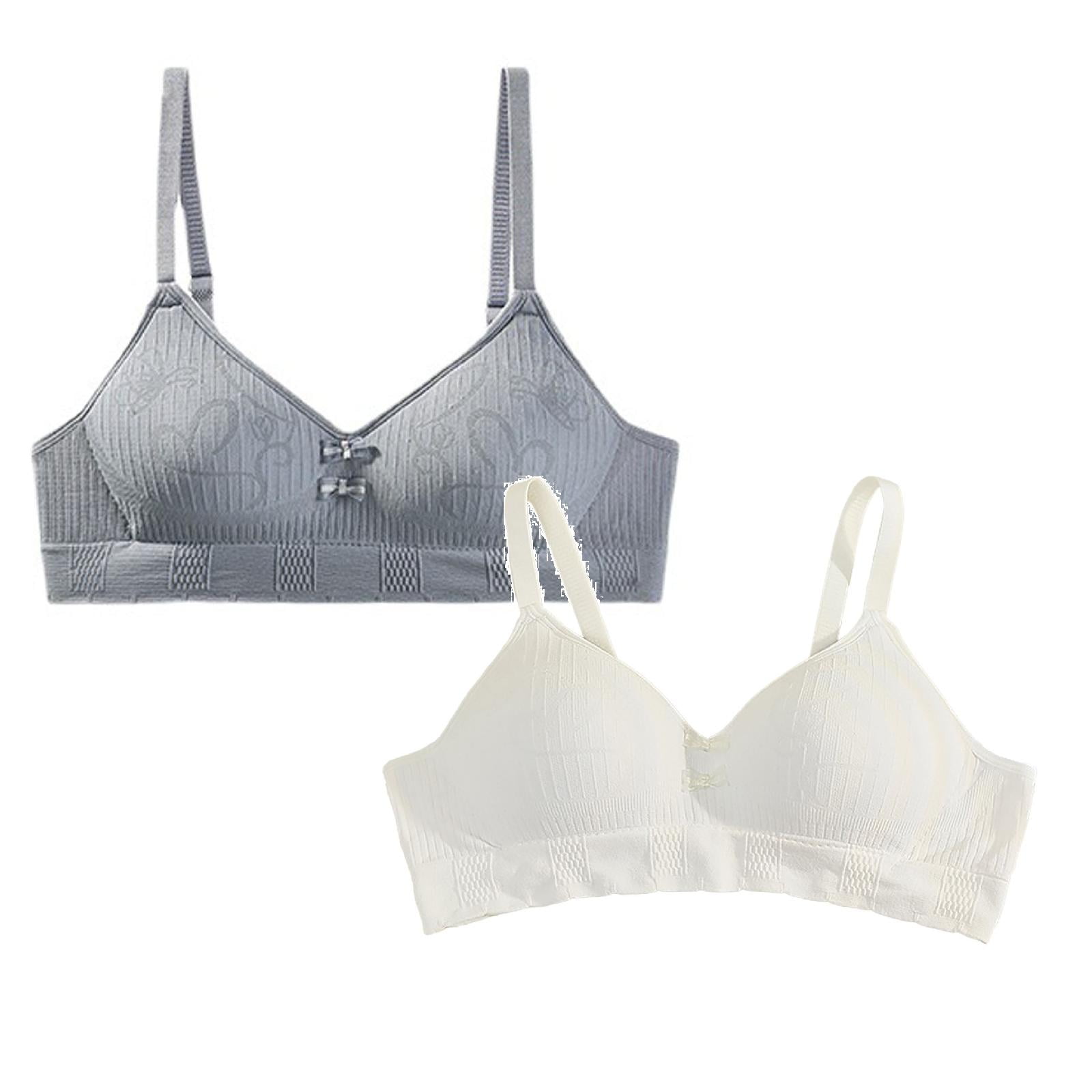 2 Pack Girl Bras Teenage Girls Sports Bra With Adjustable And Removable ...