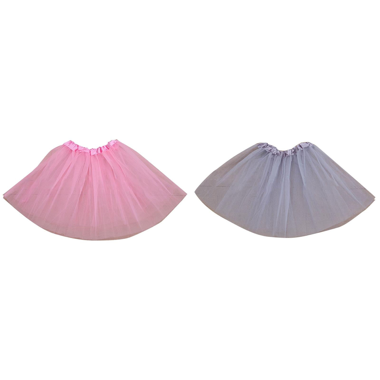 (2-Pack) Girl Princess Skirt Three Mini Skirt for Girls Layer Mesh Yarn ...